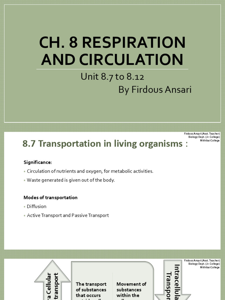 Respiration and Circulation in Biology | PDF | Coagulation | White ...