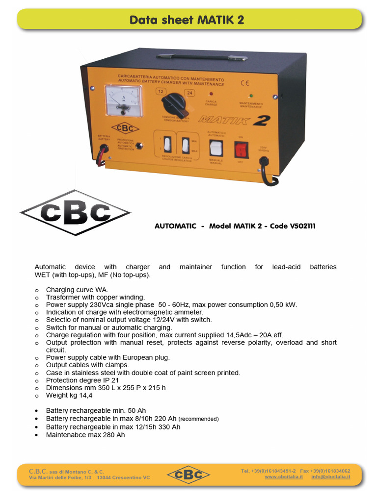 Data Sheet MATIK 2 | PDF