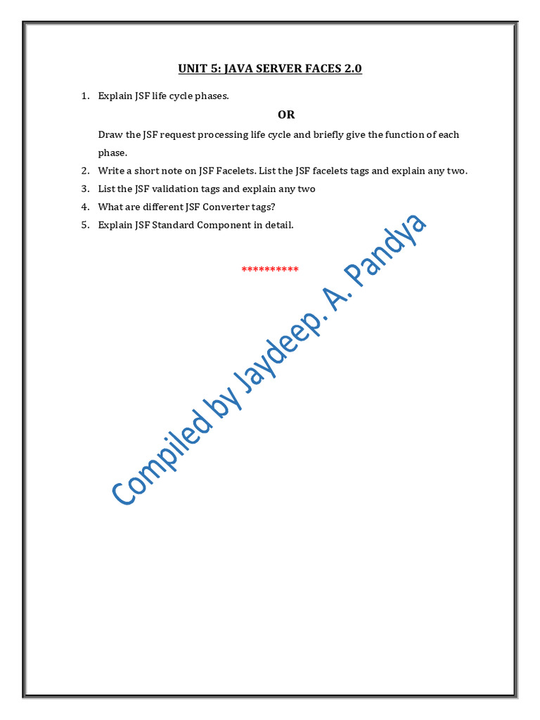 JSF Request Processing Life Cycle Explained | PDF
