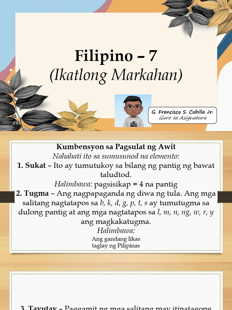 Kumbensyon Sa Pagsulat NG Awit | PDF