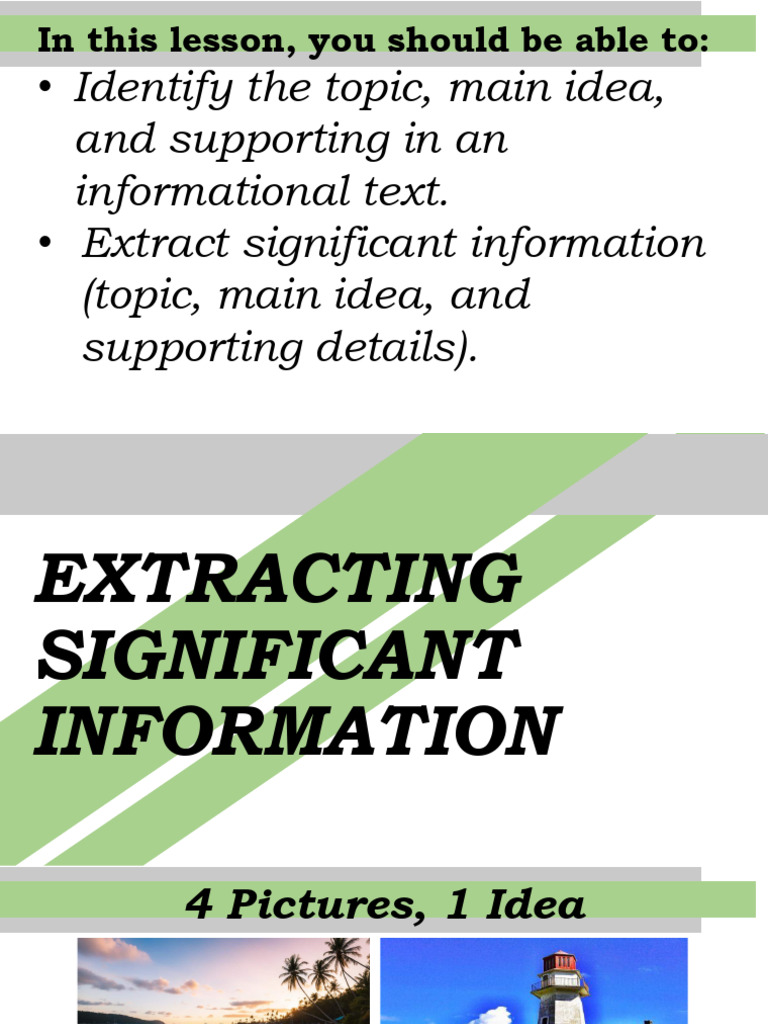 G7 Extracting Significant Information | PDF