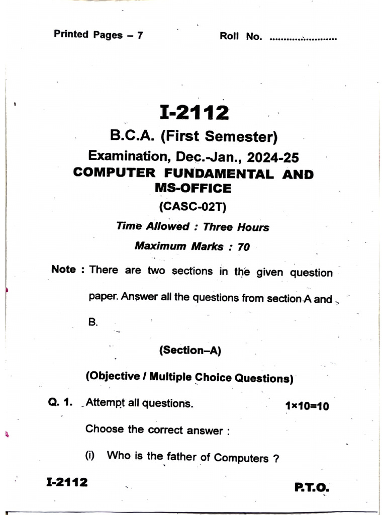 Computer Fundamentals and MS Office | PDF