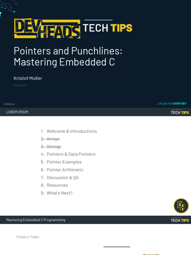 Final Tech Tips Presentation Mastering Embedded c Pointers f | PDF ... Final Tech Tips Presentation Mastering Embedded c Pointers f | PDF ...