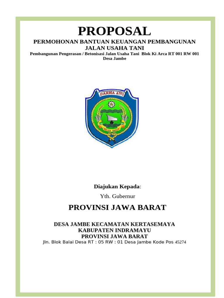 PROPOSAL JALAN JMB | PDF