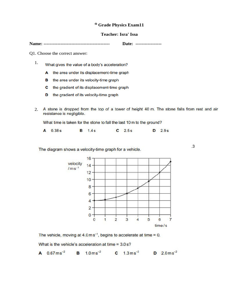 11 GCE Exam CH | PDF
