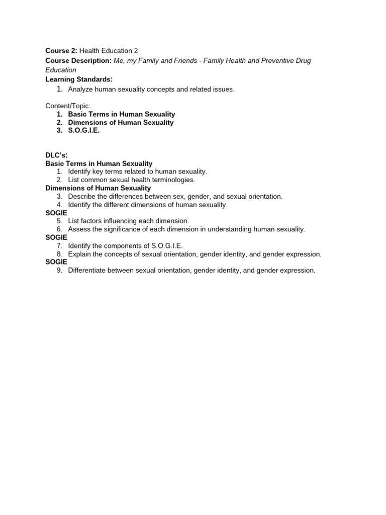 Human Sexuality - Study Guide | PDF