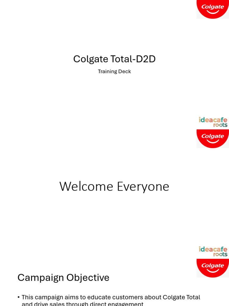 Colgate Total-Training Deck | PDF | Oral Hygiene | Dentistry