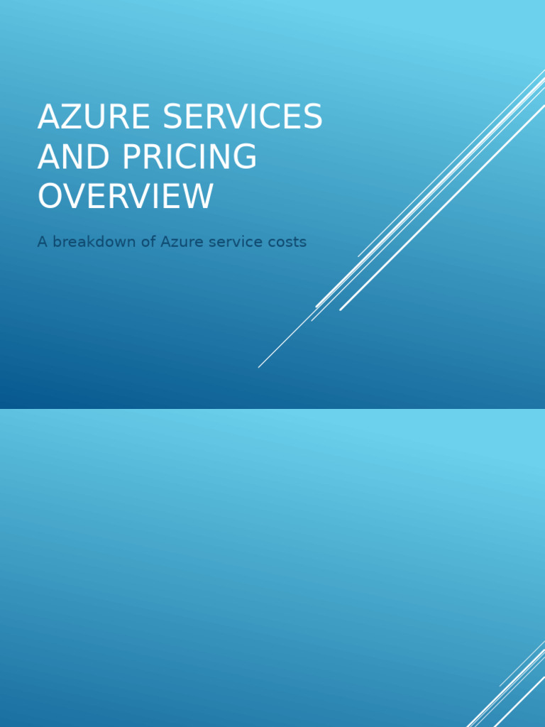 Azure Pricing Presentation | PDF