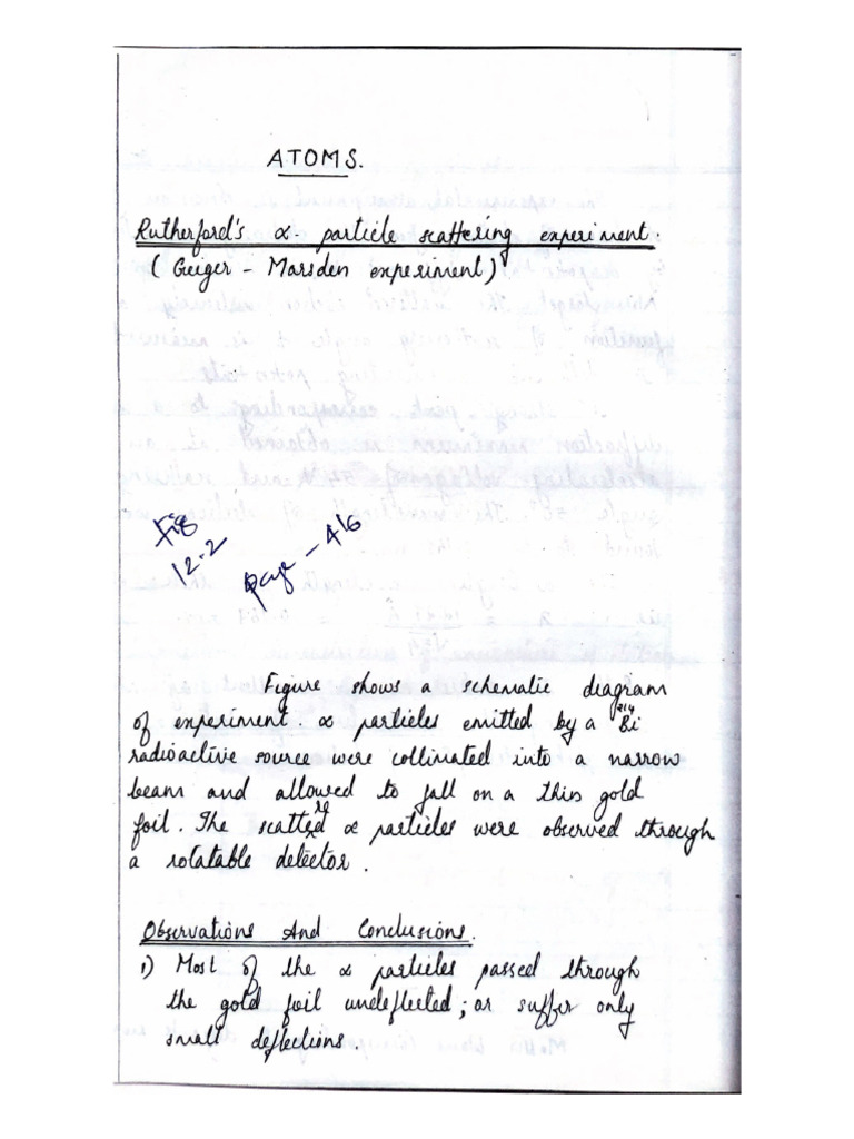 Atoms Notes | PDF