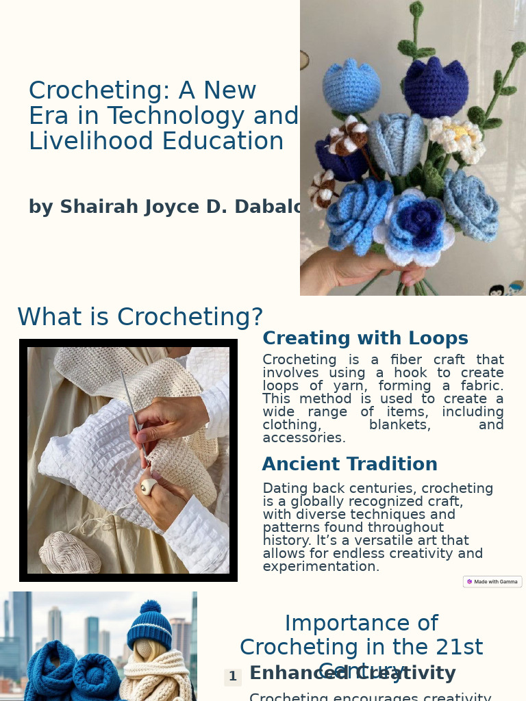 Crocheting: Crafting Creativity & Livelihood | PDF | Crochet | Textiles