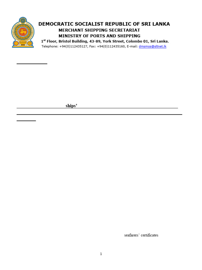 MSN - 02 - 2020-Guidance Relating To The Ships' Statutory Certificates ...