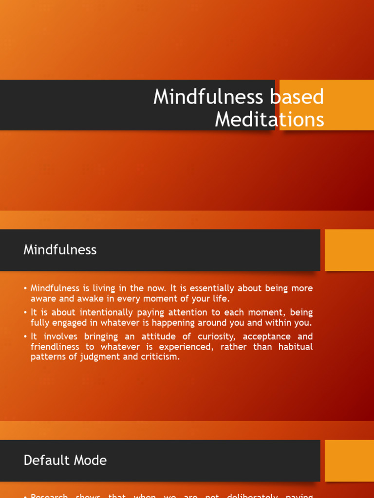 Mindfulness Based Meditations | PDF | Mindfulness | Mind