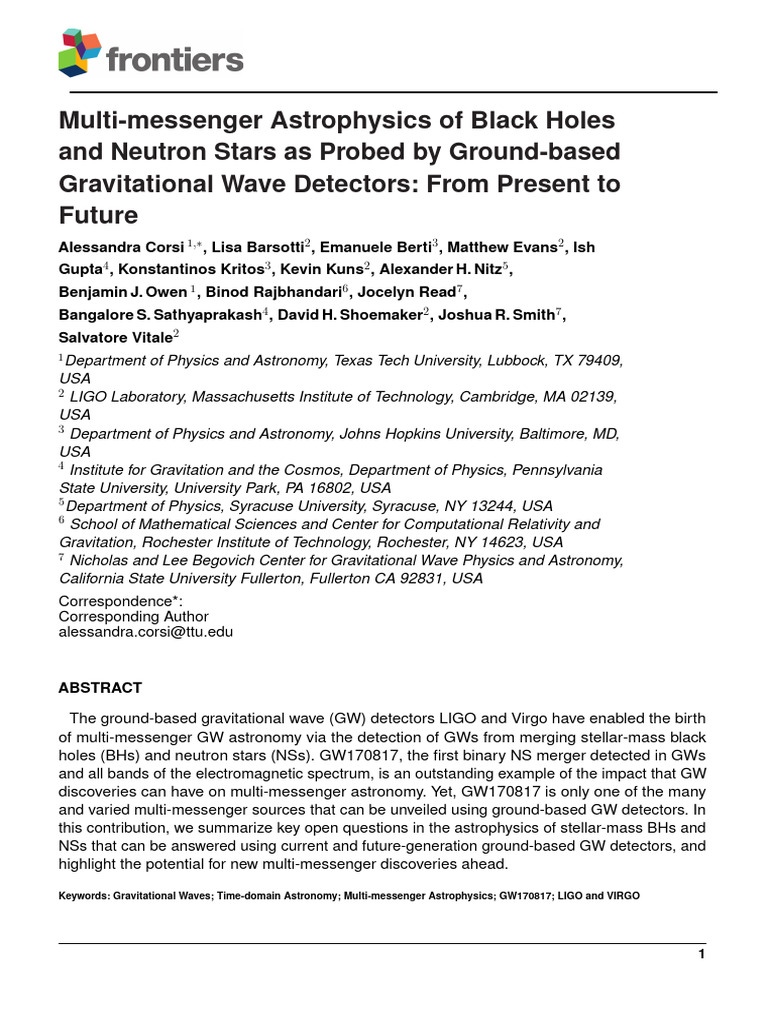 GW_Future_prospects | PDF | Ligo | Astronomy