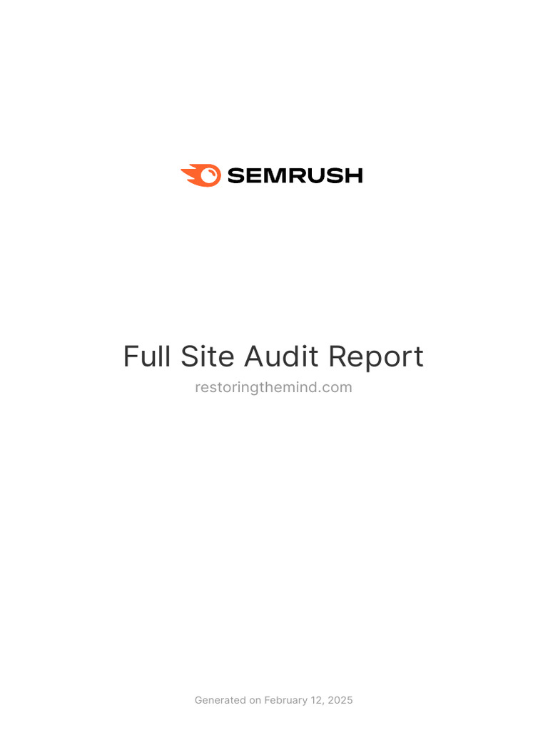Semrush-Full Site Audit Report-Restoringthemind Com-12th Feb 2025 | PDF | Search Engine ...