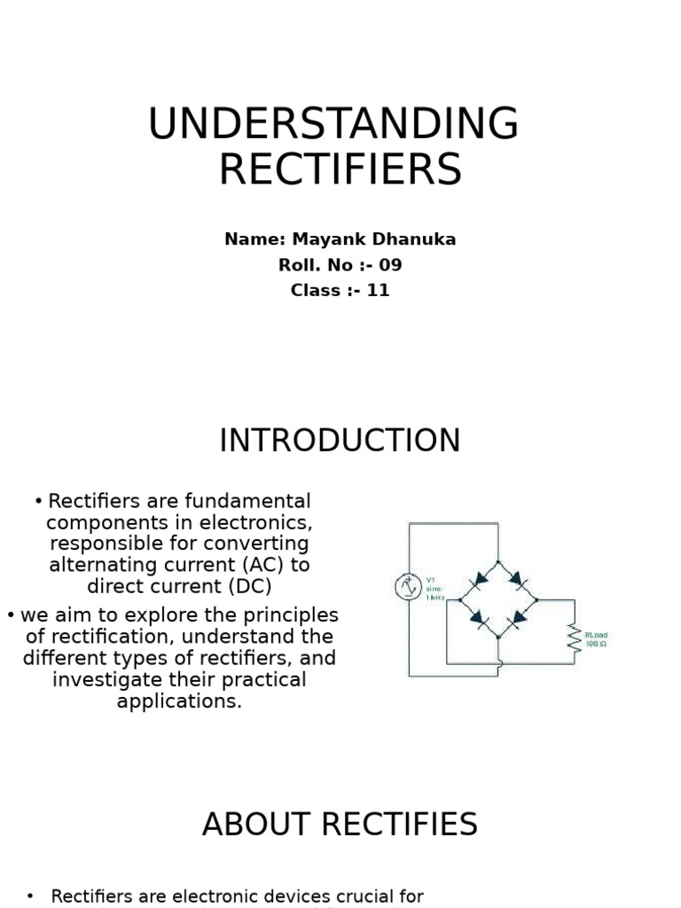 Rectifier | PDF | Rectifier | Direct Current