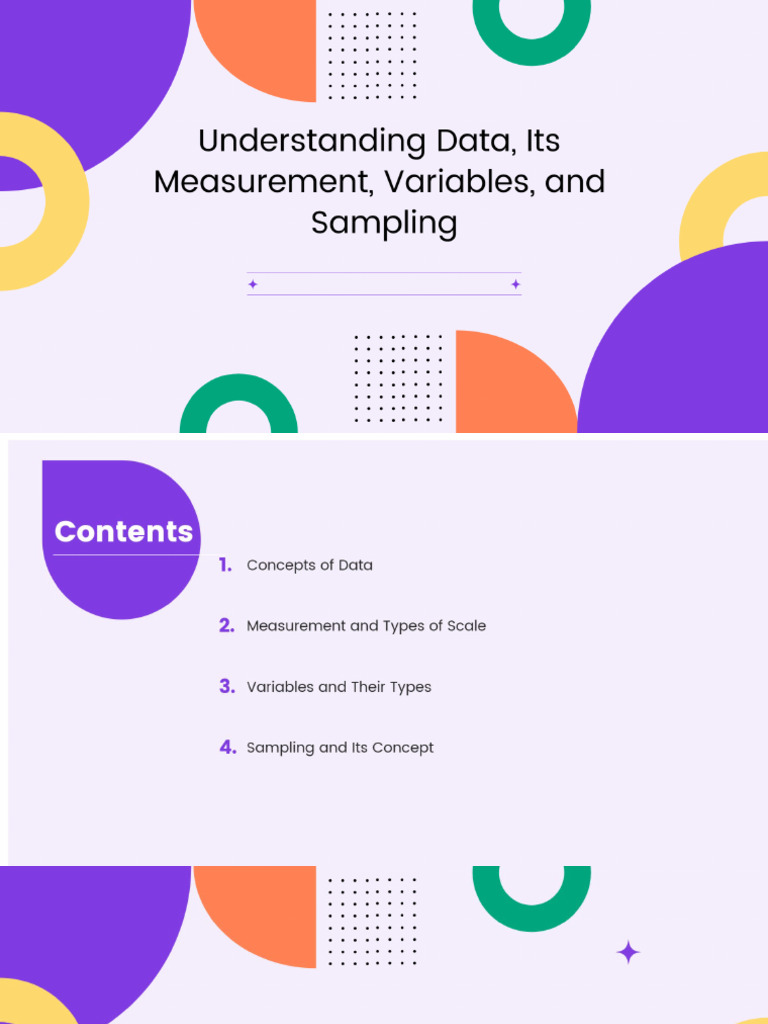 Data Measurement Variable Sampling | PDF