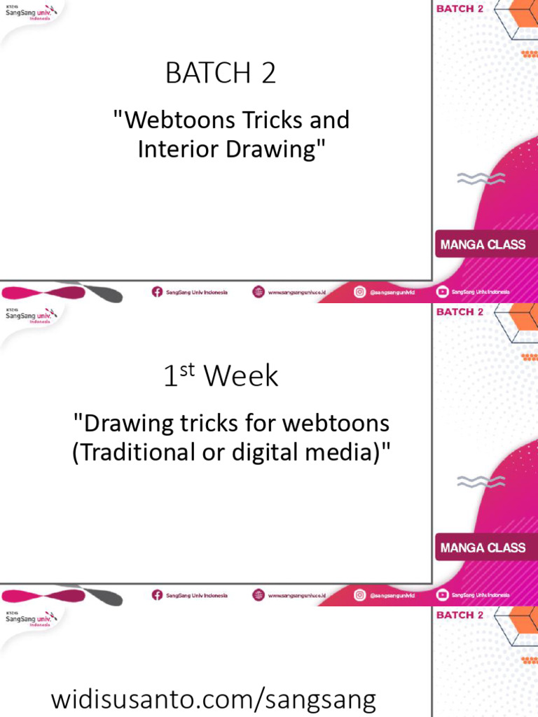 Week 1 Drawing Tricks For Webtoons (Traditional or Digital Media) | PDF