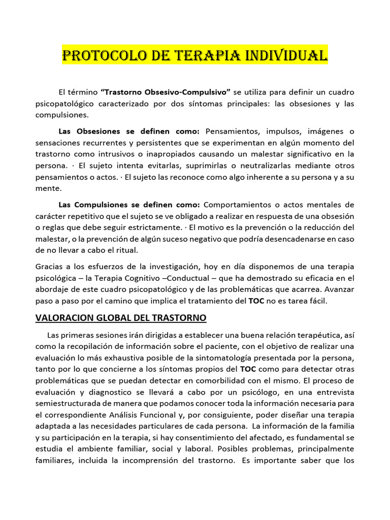 Terapias TCC y Tbi Toc Murcia | PDF | Desorden obsesivo compulsivo ...