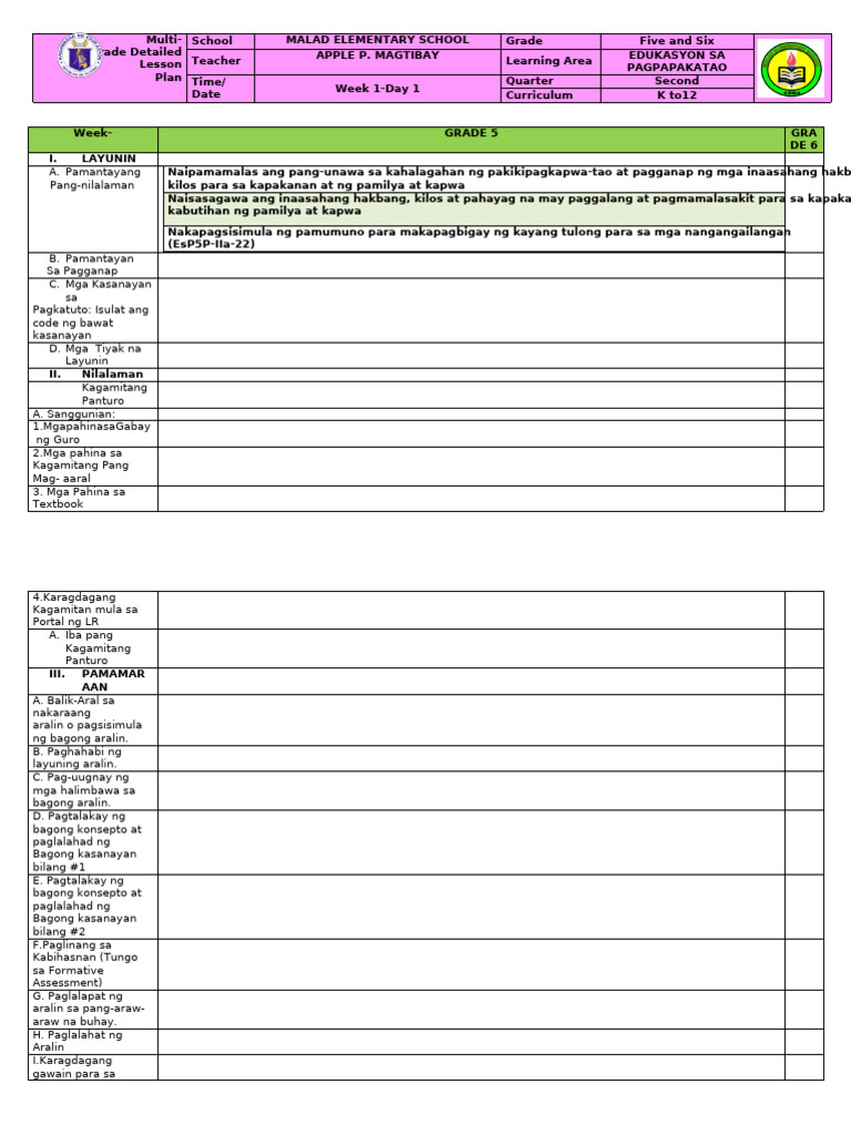 Sample Esp DLL Lay Out | PDF