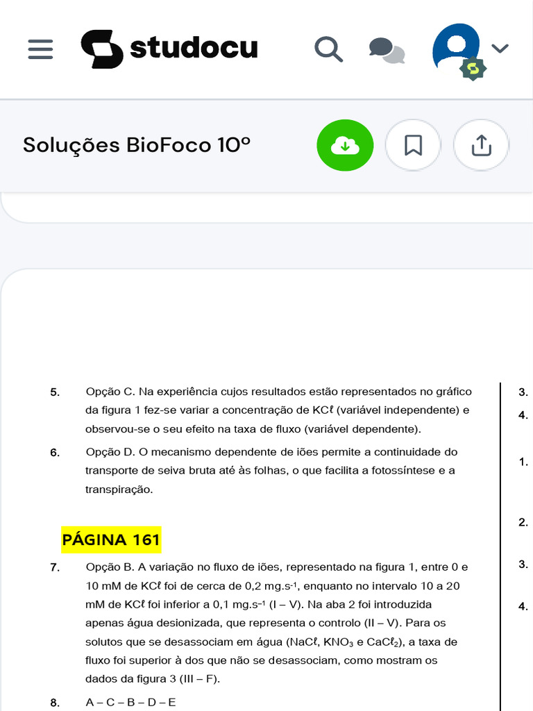 Soluções BioFoco 10º - PROPOSTA DE SOLUÇÕES PÁGINA 8 É constituído por ...