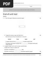 Cambridge Lower Secondary Science Stage 8 End of Unit Test Answer Key ...