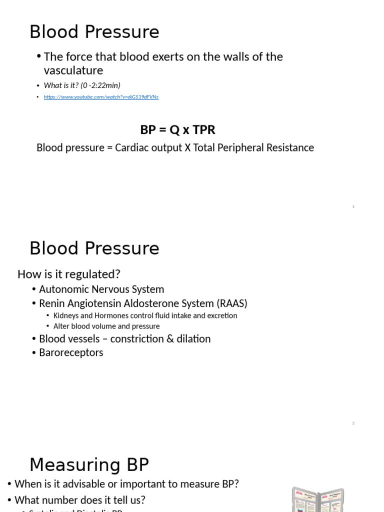 Blood Pressure and Rep 1 - Nov - 6 | PDF | Blood Pressure | Vasodilation