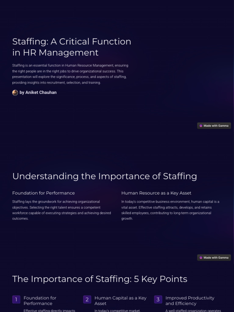 Staffing A Critical Function in HR Management | PDF | Recruitment ...
