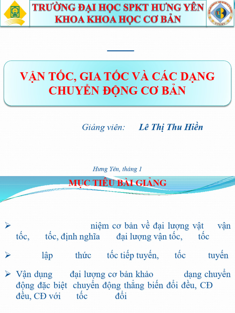 Bai 3,4-Van Toc Gia Toc Cac Chuyen Dong Dac Biet | PDF