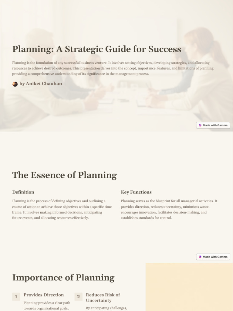 Strategic Planning Guide for Success | PDF | Goal | Budget