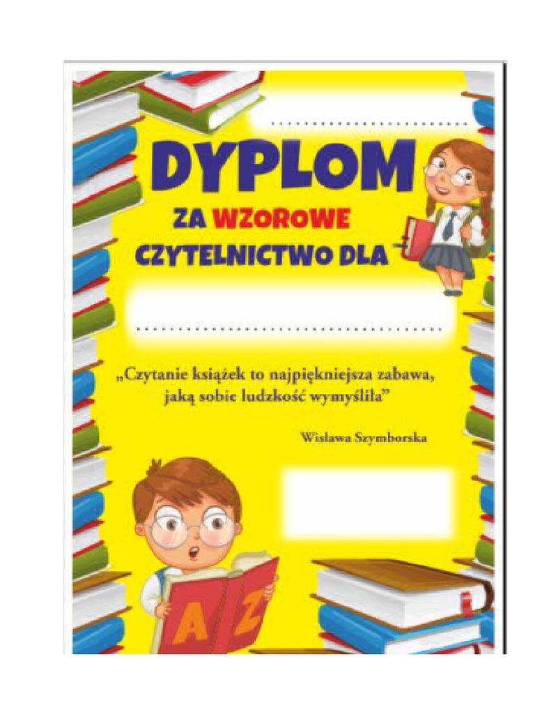 dyplom za czytanie | PDF