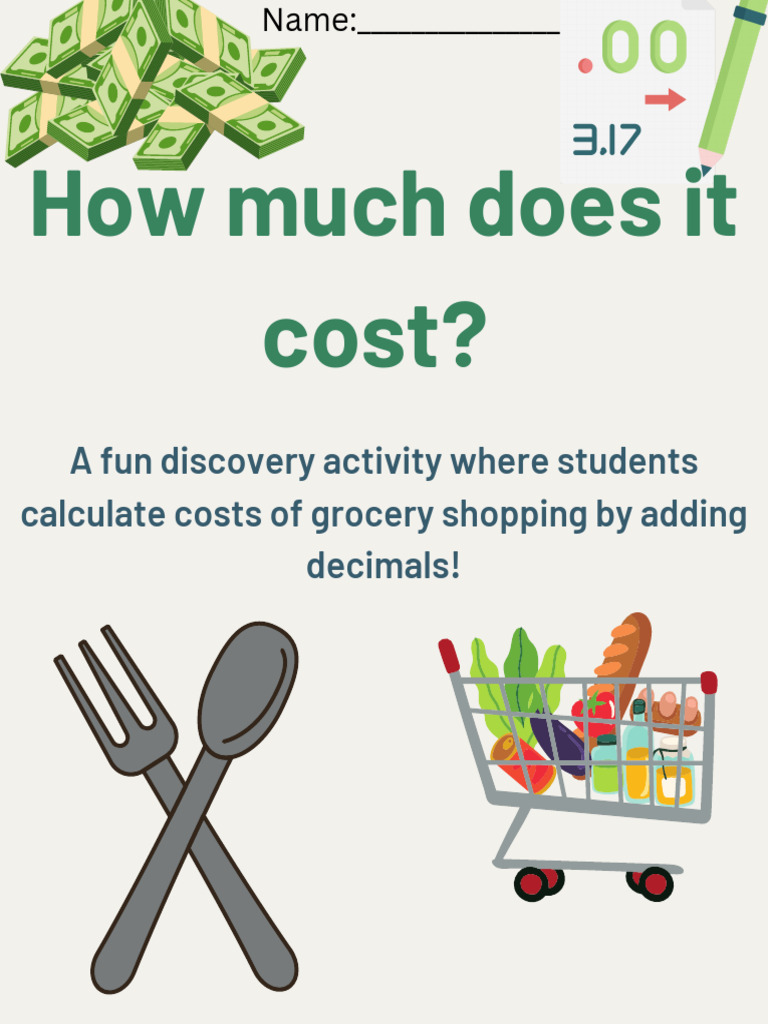 How Much Does It Cost?: A Fun Discovery Activity Where Students ...