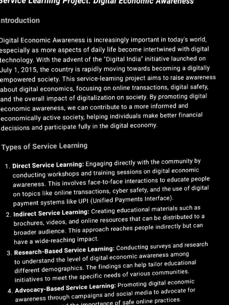 Digital Economic Awareness | PDF | Service Learning | Computer Security