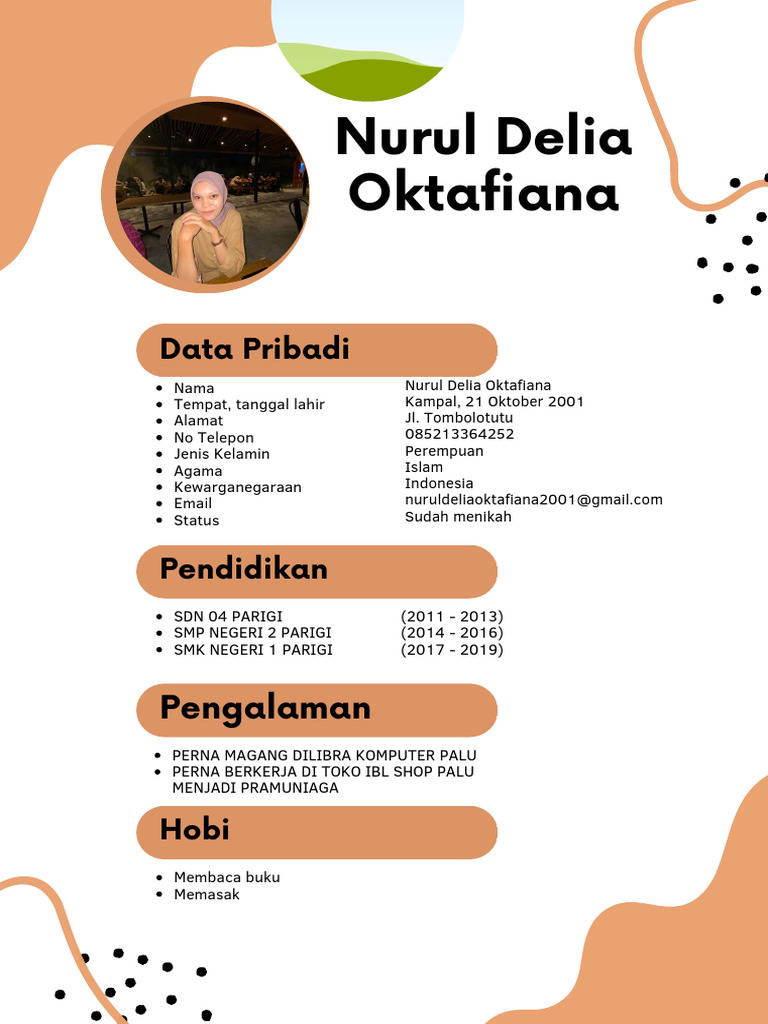 Cv. Nurul Delia Oktafiana | PDF