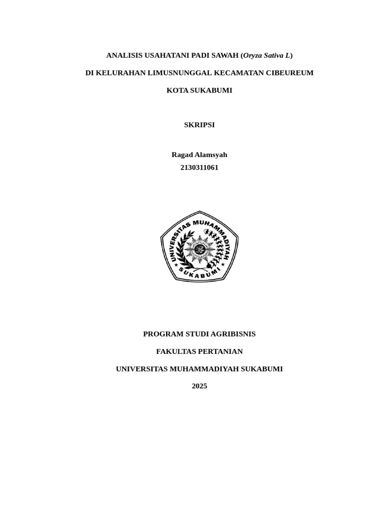 Analisis Ragad Tabel Usahatani Padi | PDF