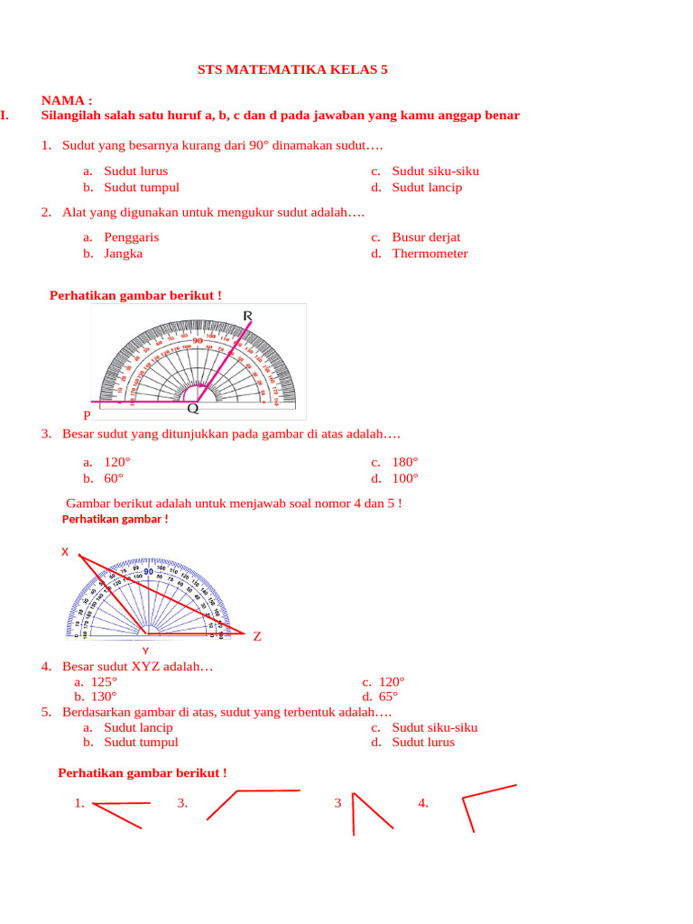 SOAL MTK STS 2 Kelas 5 SD | PDF