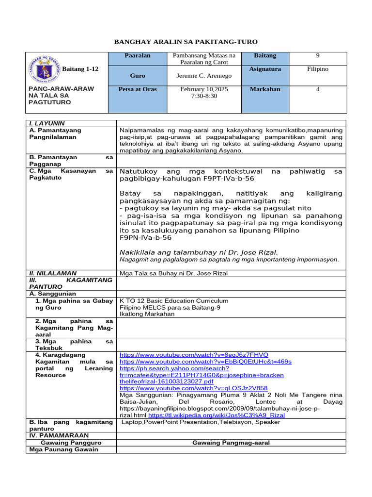 Filipino-9-Konteksruwal Na Pahiwatig | PDF
