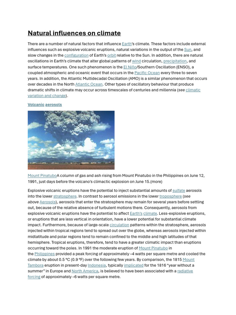 Natural Climate Influences Explained | PDF | Earth | Climate