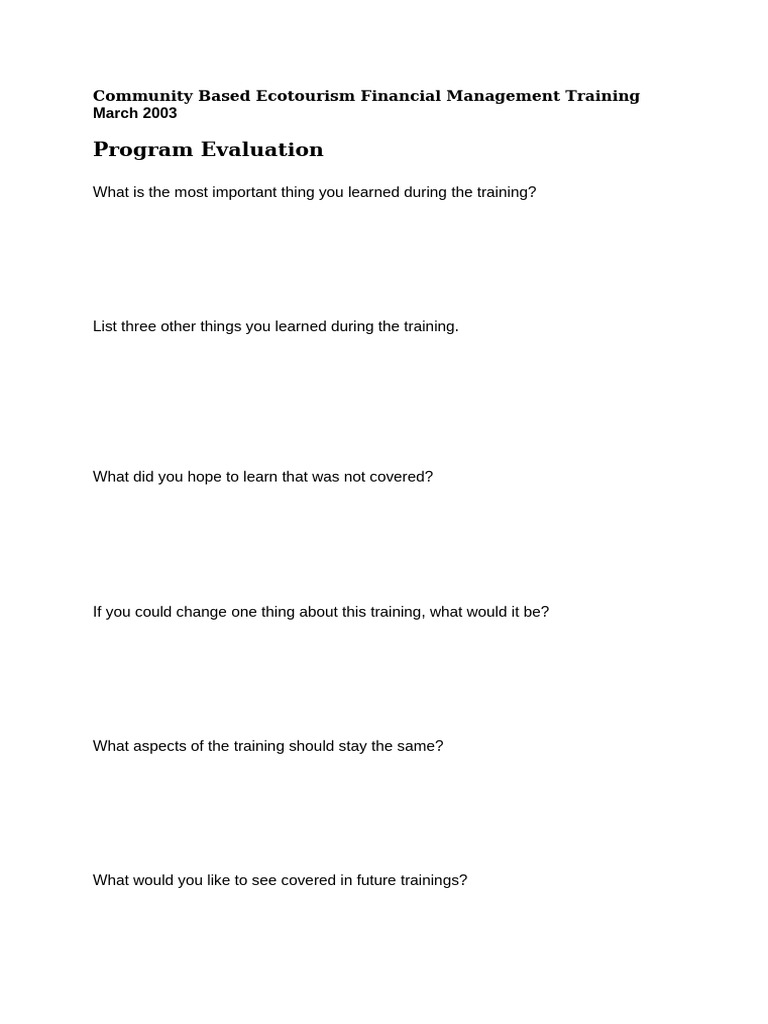 Final Eval ENG | PDF