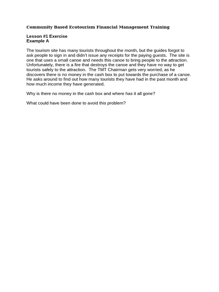 Class 1 Bookkeeping Exercise ENG | PDF