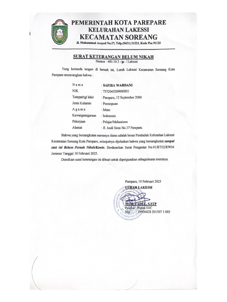 Suket belum menikah | PDF