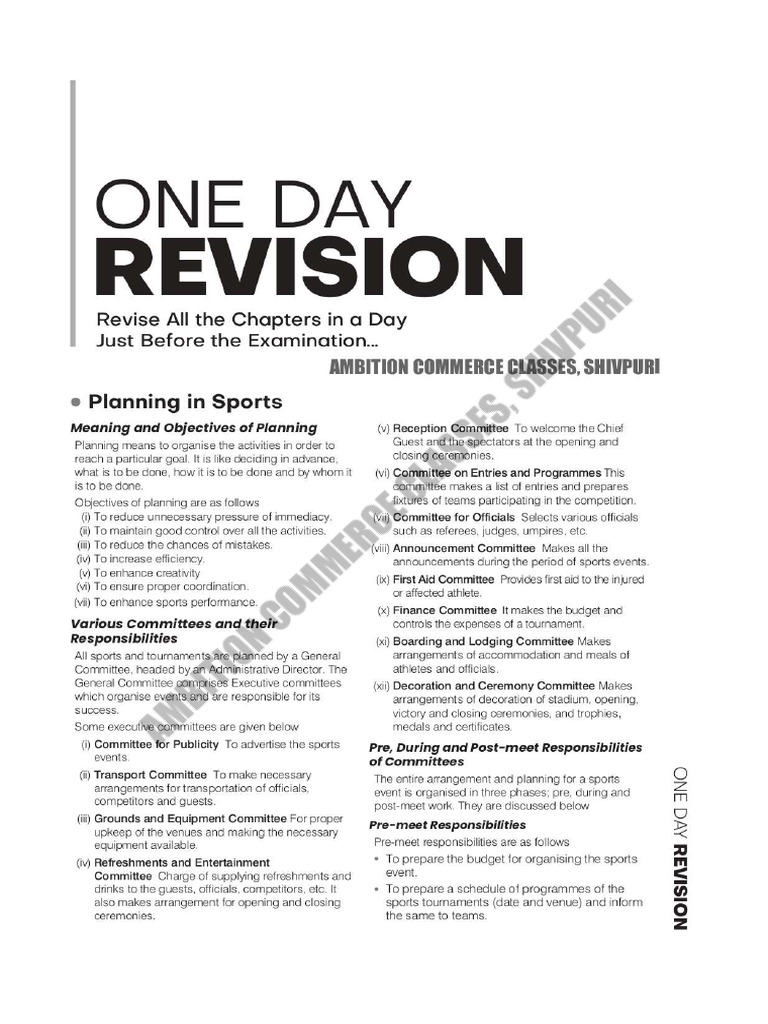 Physical Education One Day Last Revision | PDF