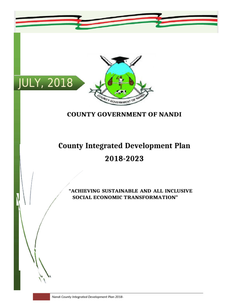 2018-2022 Nandi County CIDP | PDF | Kenya | Sanitation