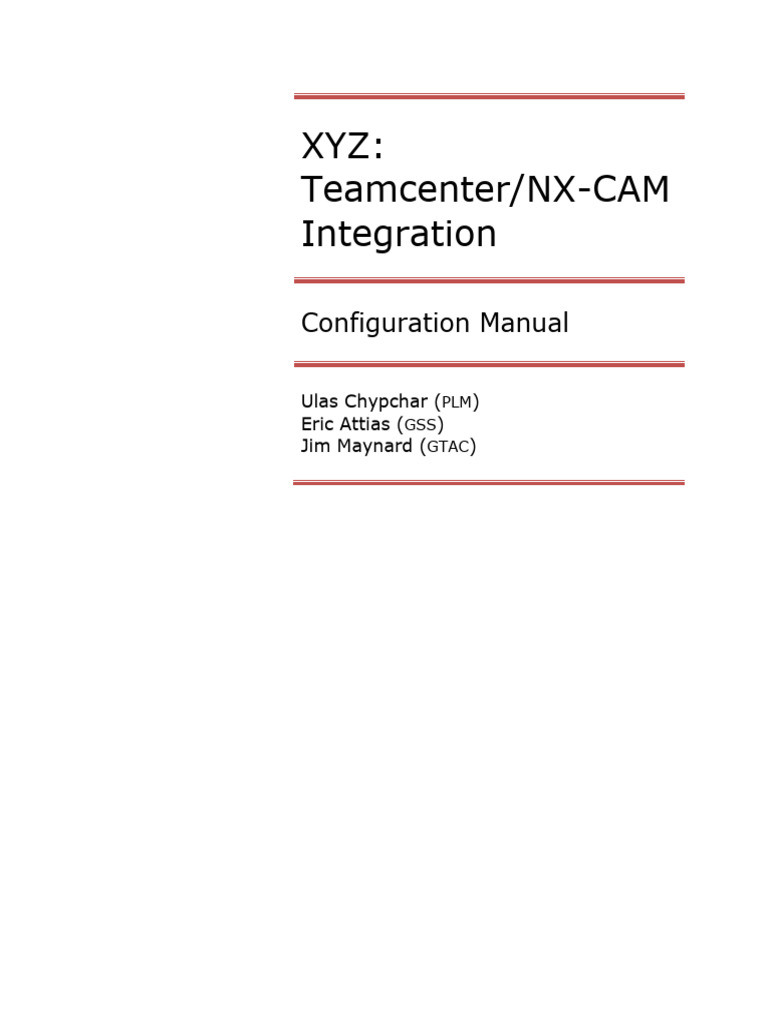Teamcenter/NX CAM Integration Guide | PDF | Computer File | Command ...