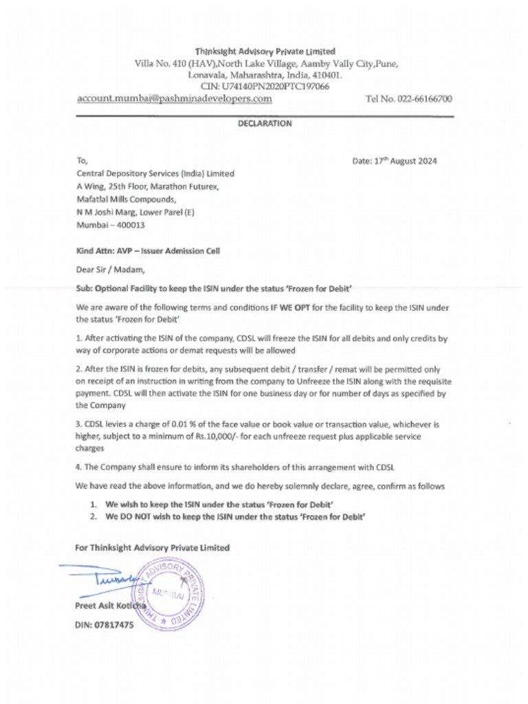 Declaration Only | PDF