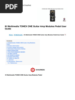 TONEX ONE User Manual English | PDF | Sound Technology | Electronics