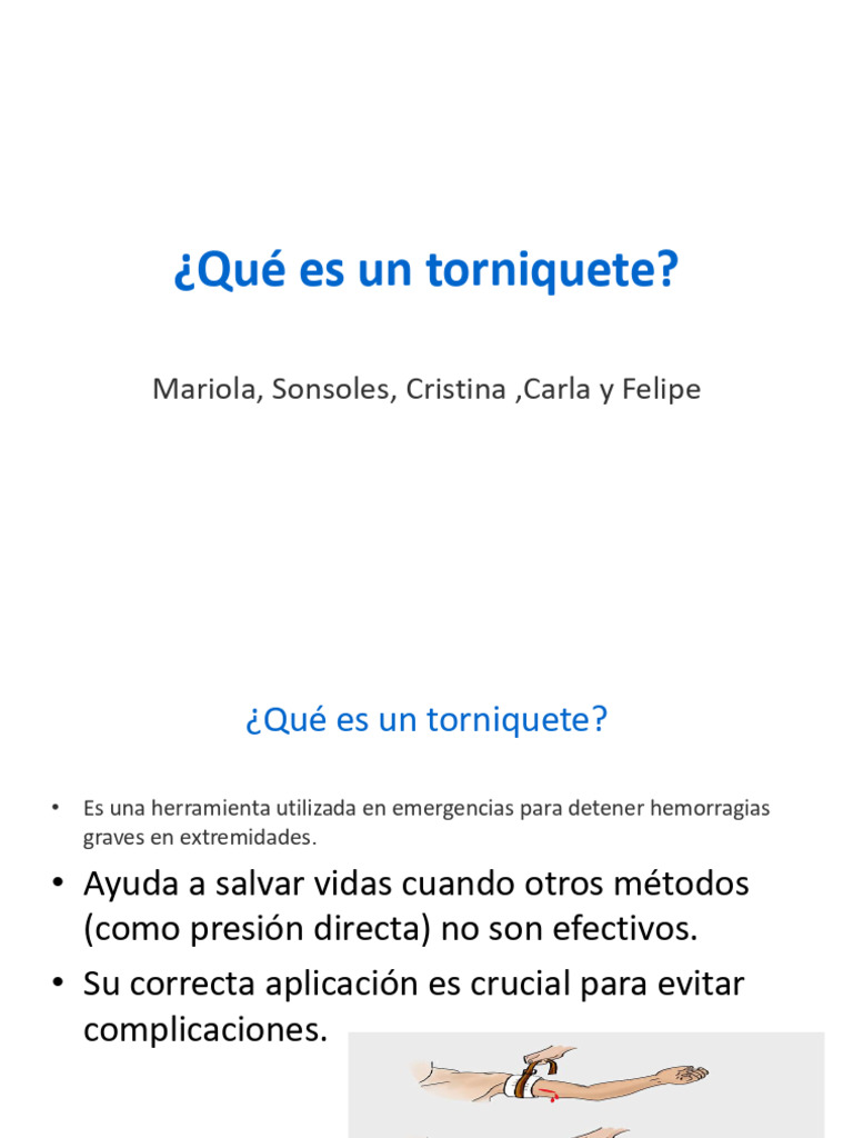 Buenoo Torniquete - Presentacion - Grupo | PDF