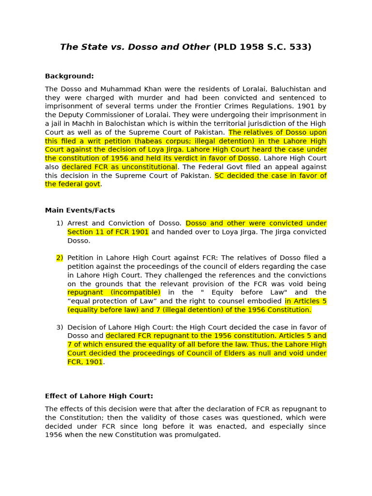 The State V Dosso and Other | PDF | Political Law | Public Law