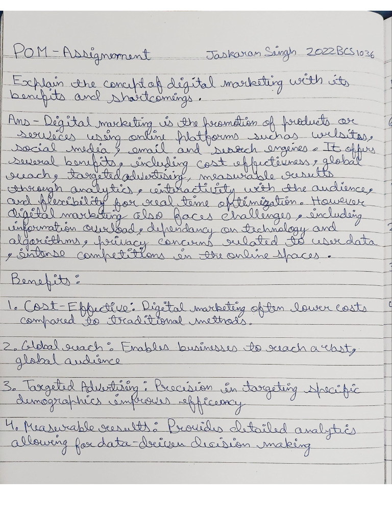 POM Assignment 4 Jaskaran Singh 2022BCS1036 | PDF
