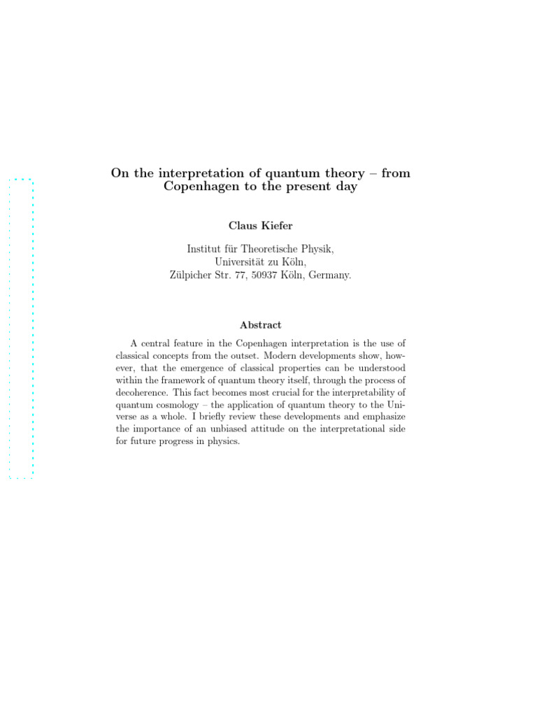 Quantum Theory Interpretations | PDF | Wave Function | Quantum Mechanics