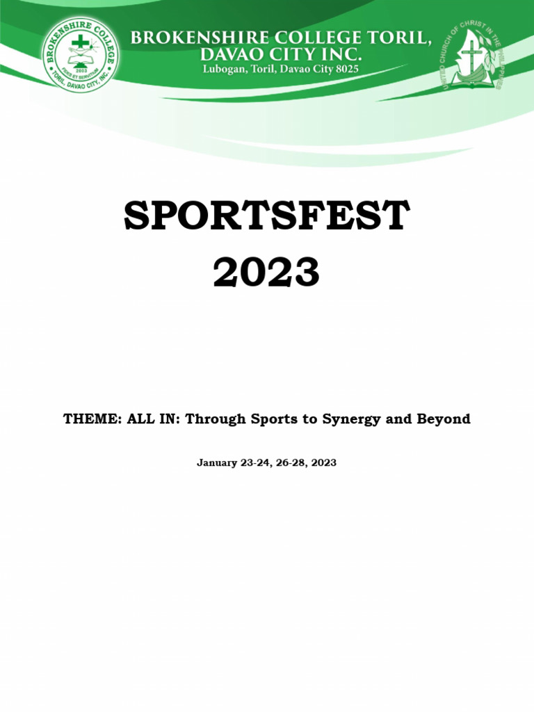 Sportsfest 2023 Timeline | PDF | Sports